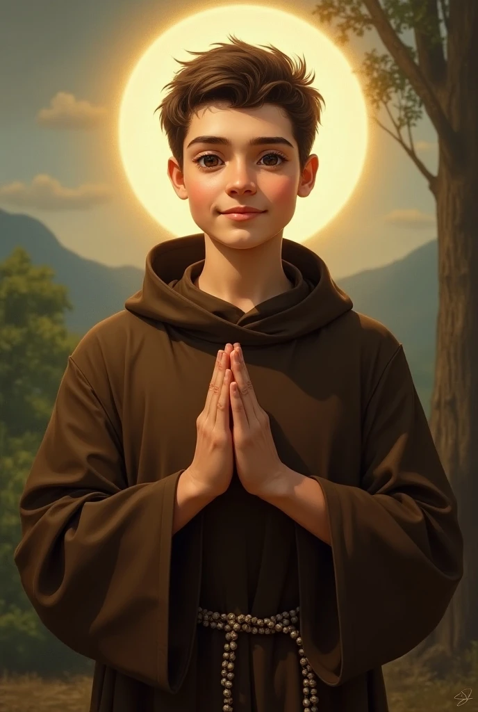 Facial features: Friar Galvão must have a young and smooth face - SeaArt AI