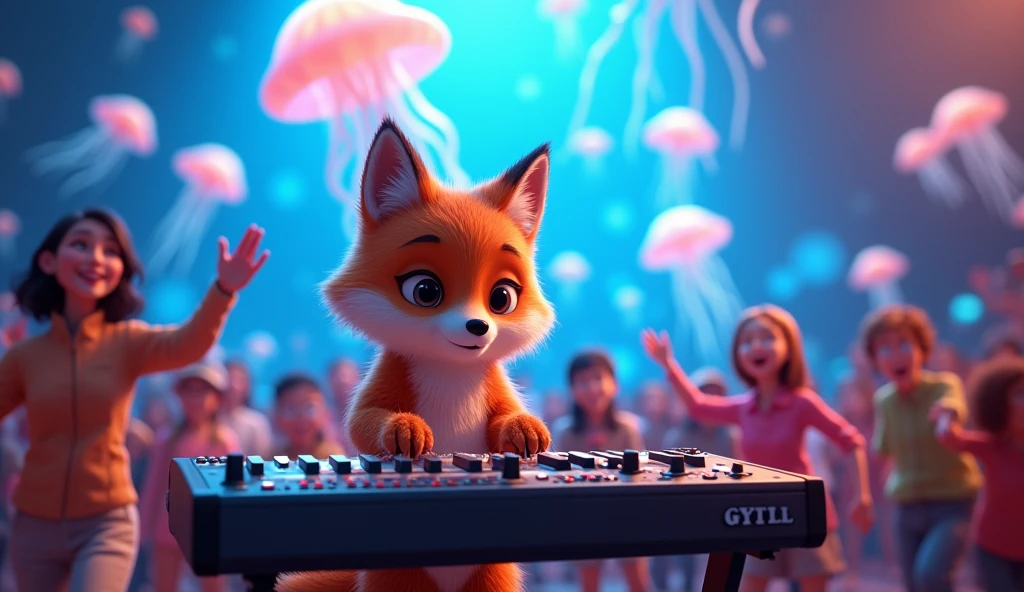 In pixar 3D animation style: a masterpiece of an illustration of a cute ...