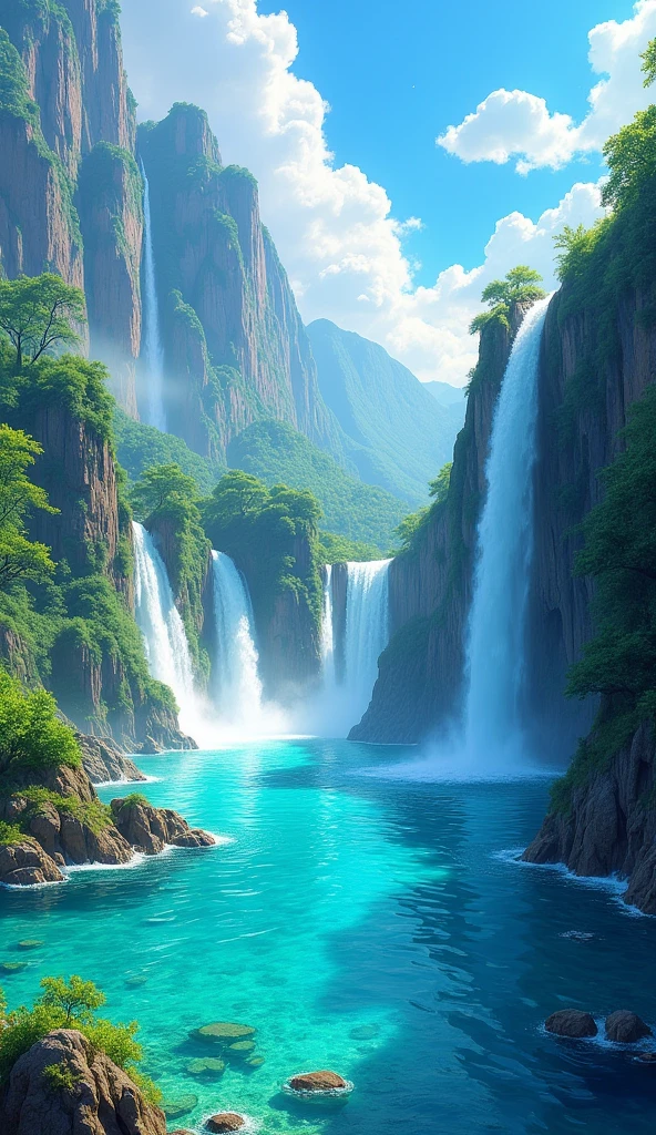 Create a super colorful art showing the effect of time, With clear ...