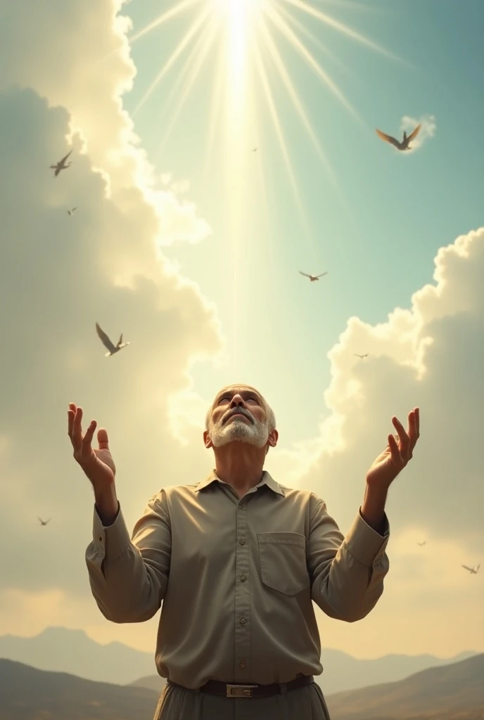 I wanted the image of a grown man looking up to the skies thanking God ...