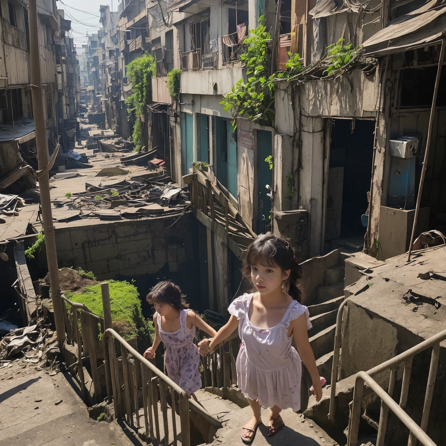 (masterpiece、Photorealistic)、((3 girls、Summer clothes、Detailed and cute ...