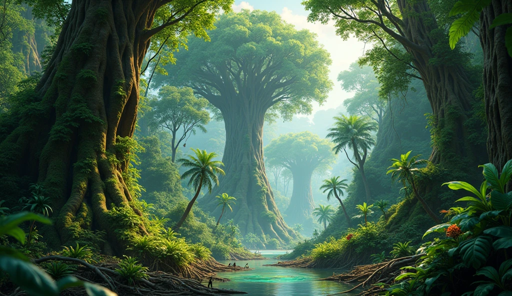 Amazon rainforest is an impressive place and life . Gigantic trees rise ...