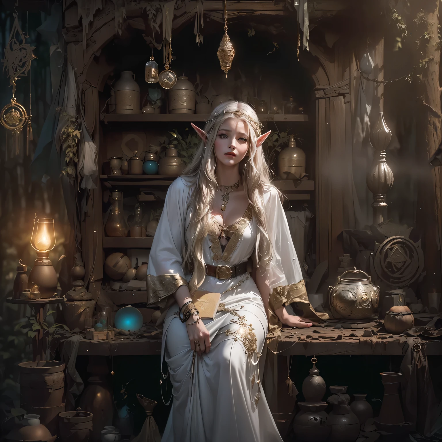 Original image created on October 8, 2024. Elven wizard - SeaArt AI