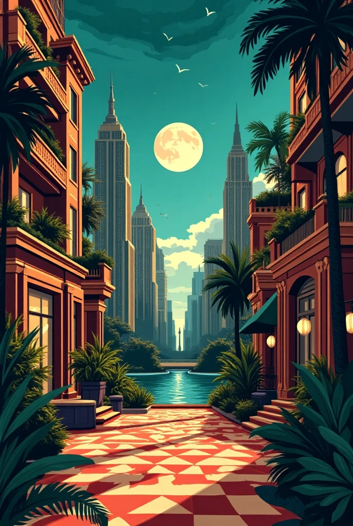A graphic design 2D vector like illustration poster for move the great ...