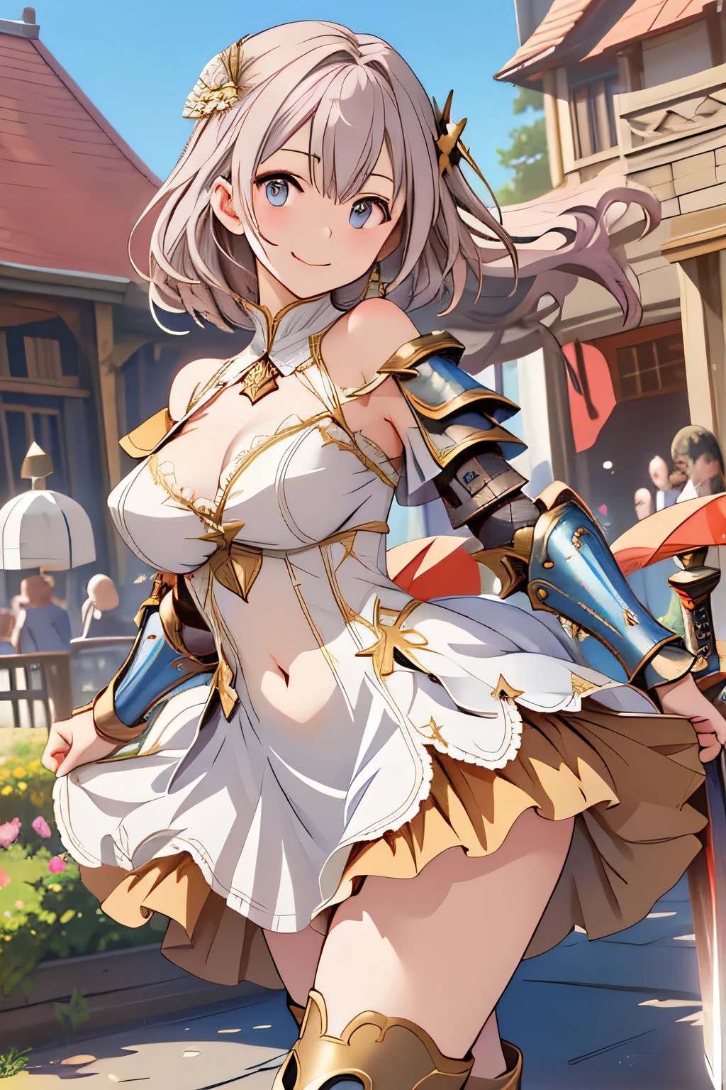 (NSFW:1.2), messy langerie and weapons on ground, fantasy heroine - SeaArt AI