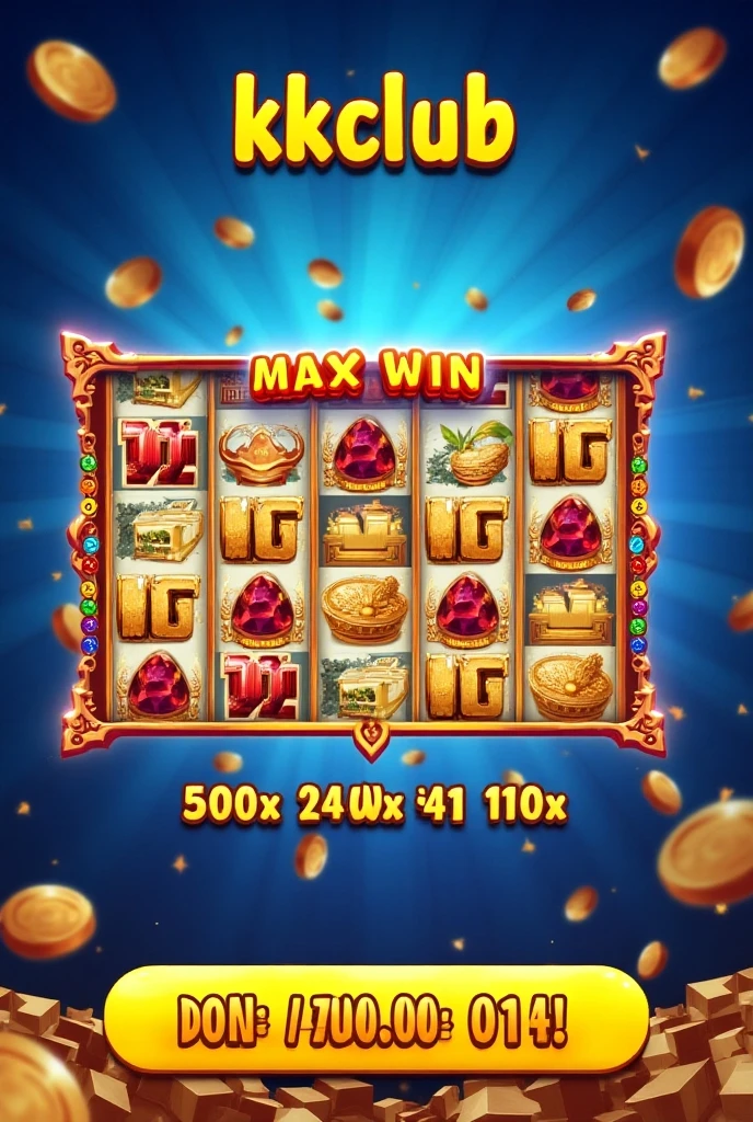 Image Prompt: The image is a digital advertisement for a slot machine ...