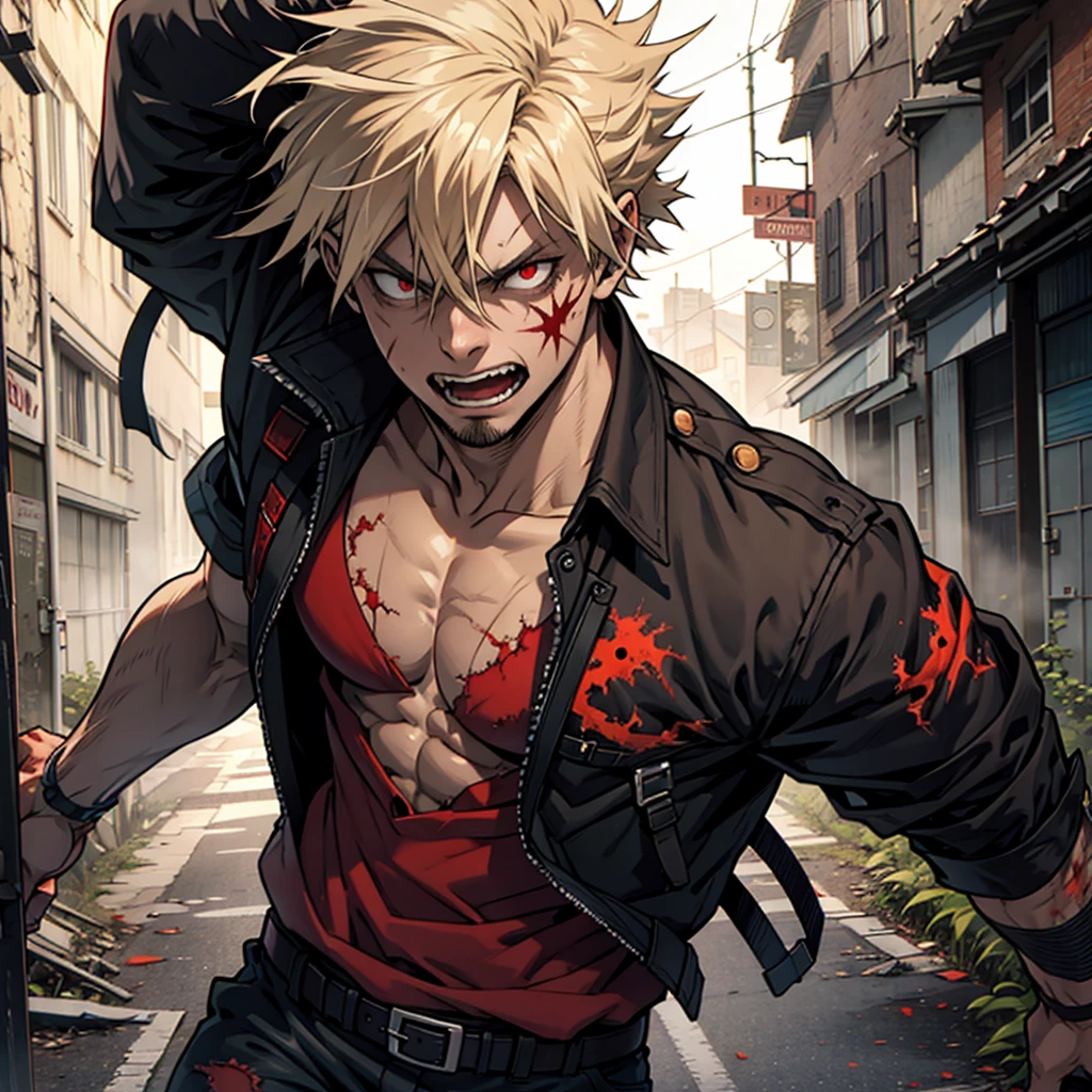 [1male] [zombie, mature, muscular, pale skin, rotting, dull eyes ...