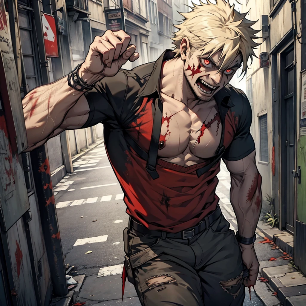 [1male] [zombie, mature, muscular, pale skin, rotting, dull eyes ...