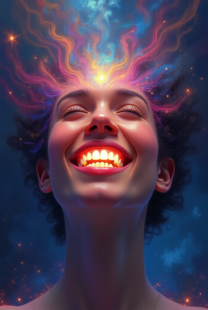 A genuine and psychedelic smile - SeaArt AI