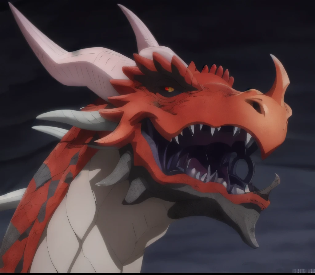 Large dragon looking at me whit his maw open - SeaArt AI