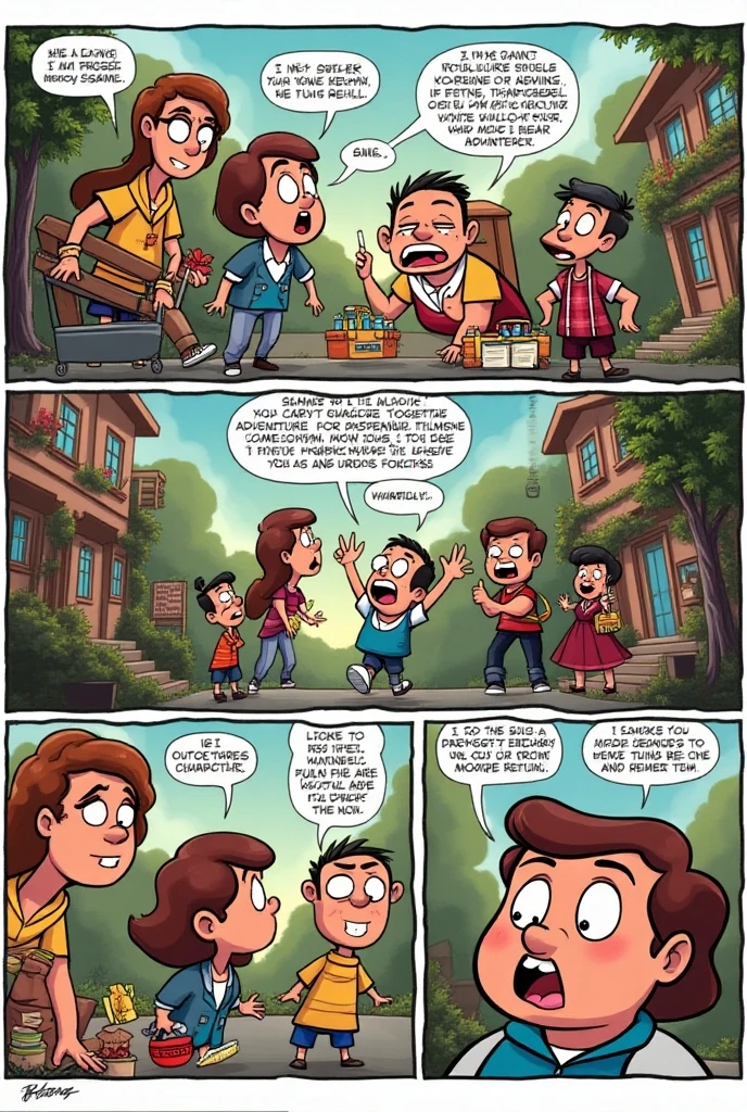 A comic strip - SeaArt AI