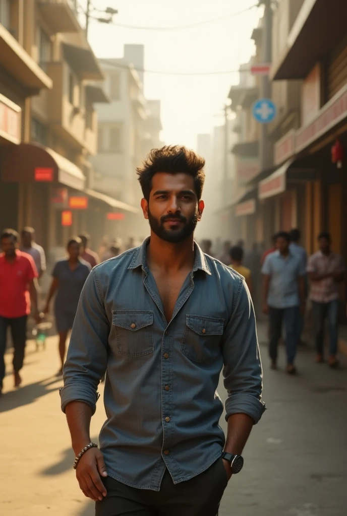 Actor Dulquer Salmaan street walk - SeaArt AI