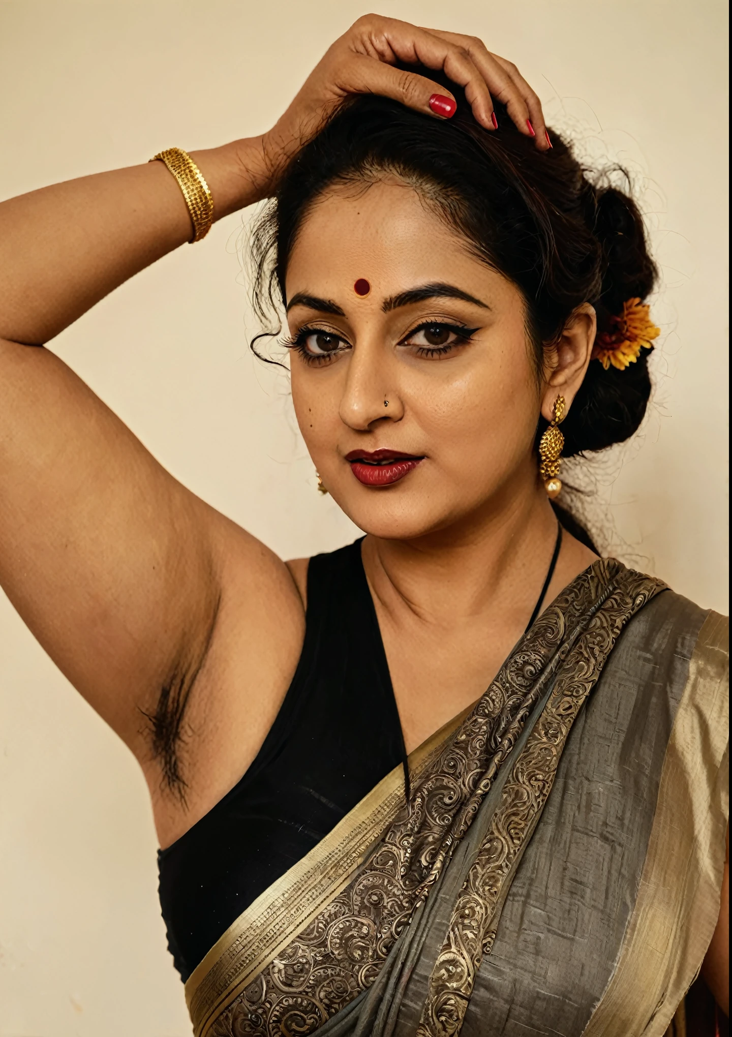 Looks like Sandeepa Dhar, a photo portrait of a beautiful girl 70 years ...