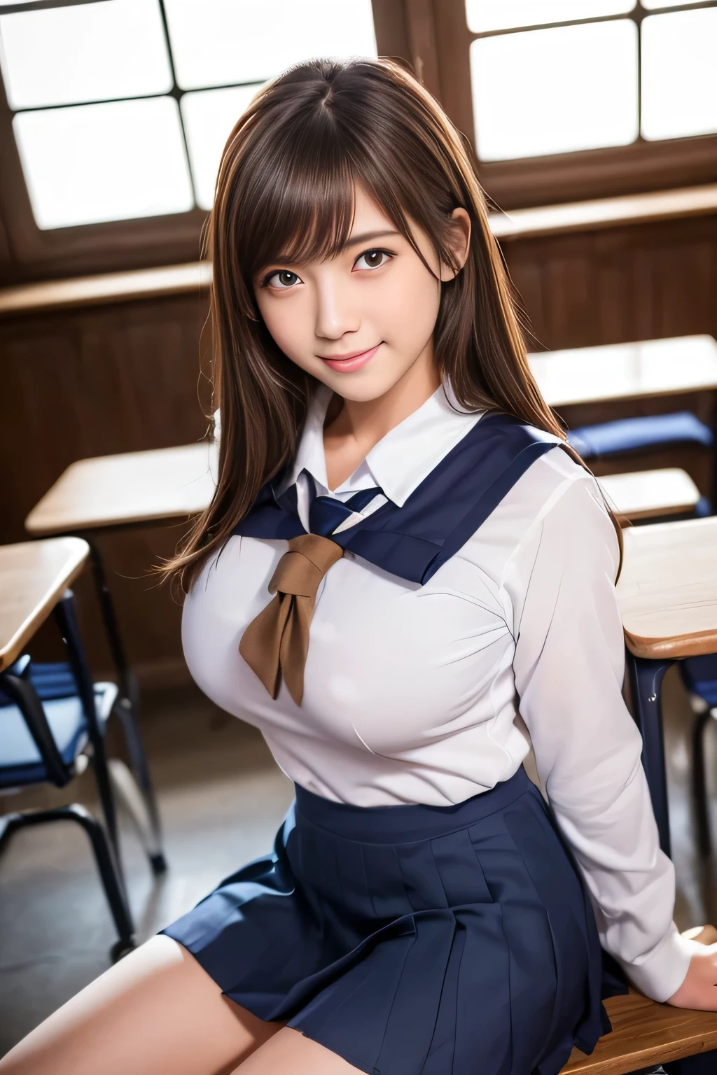 (( Beautiful Japanese Girl :1.3)) (( School Uniforms:1.4)) ( - SeaArt AI