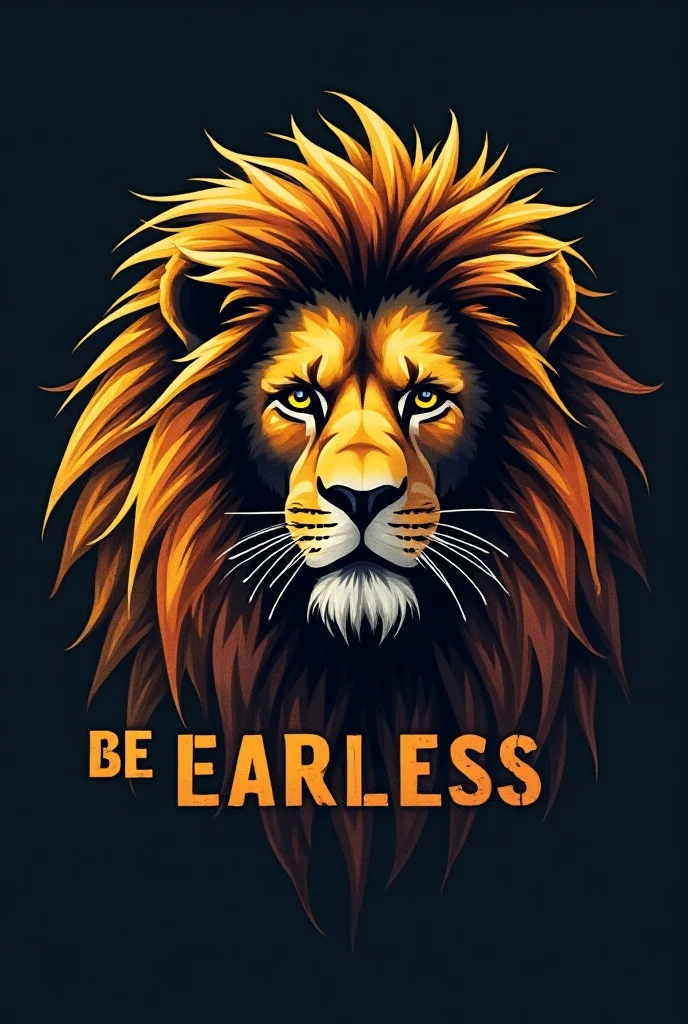 Create a bold and empowering featuring the quote 'Be Fearless - SeaArt AI