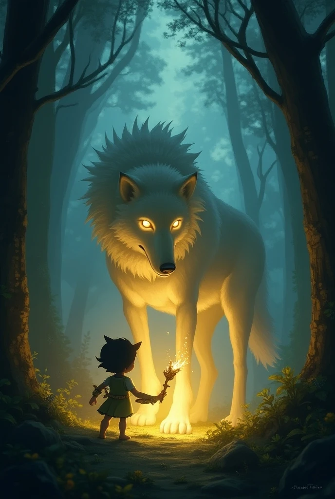 I said the game with the wolf, Ori with the torch in my hand - SeaArt AI