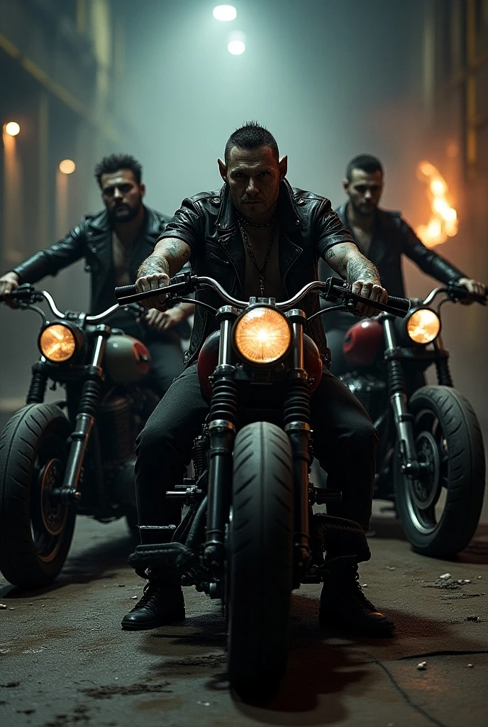 Picture with a motorcycle club called the trolls - SeaArt AI