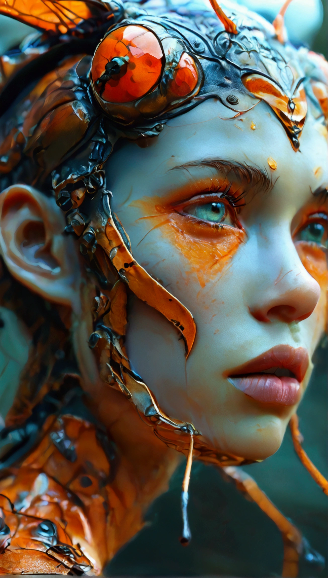 Female humanoid insect monster - SeaArt AI