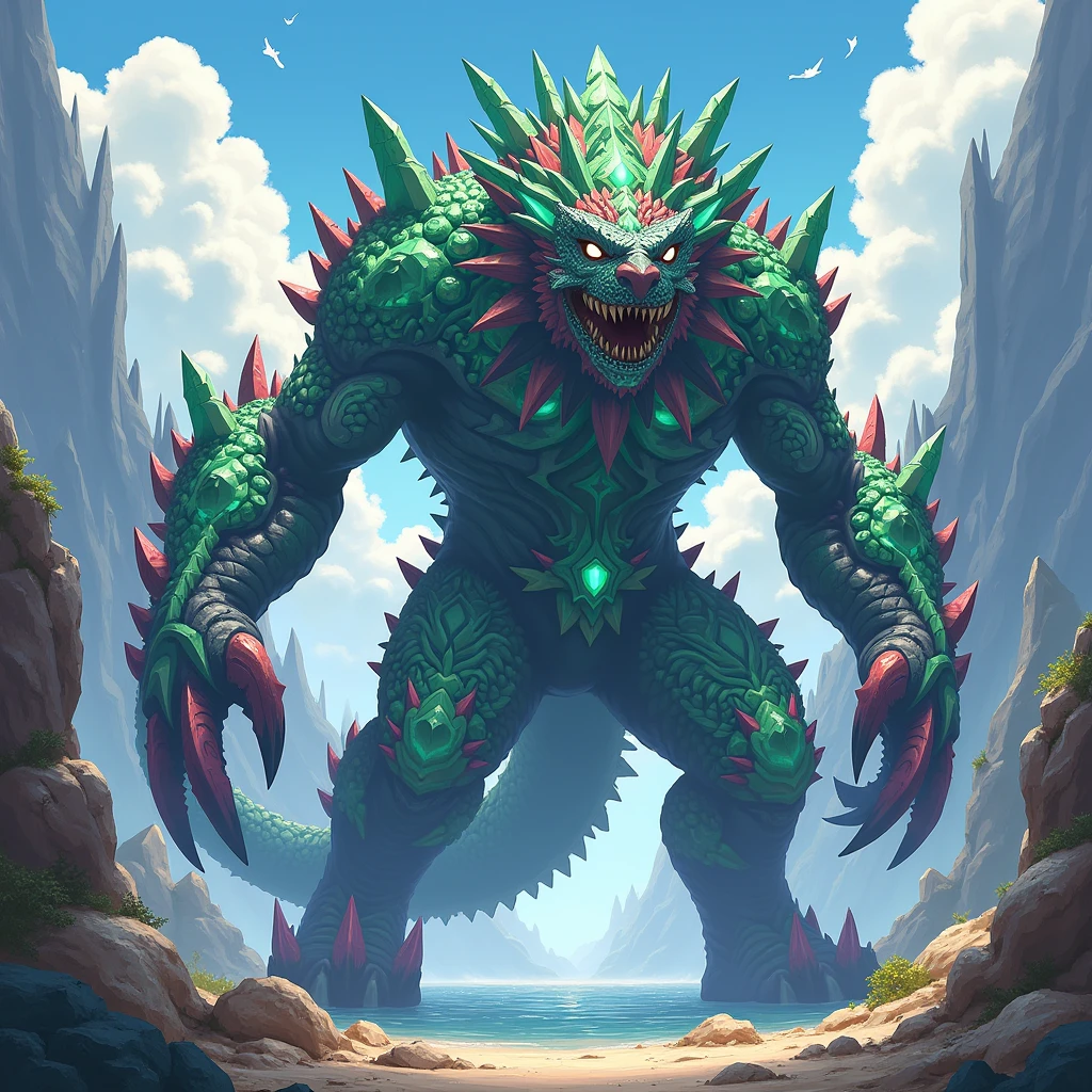 a colossal creature made of precious rocks and minerals . His body is ...