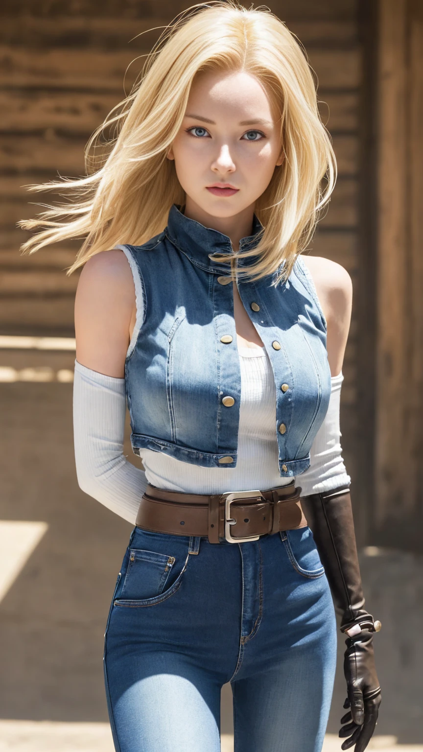 A highly detailed and ultra-realistic 8K rendering of Android 18 from ...