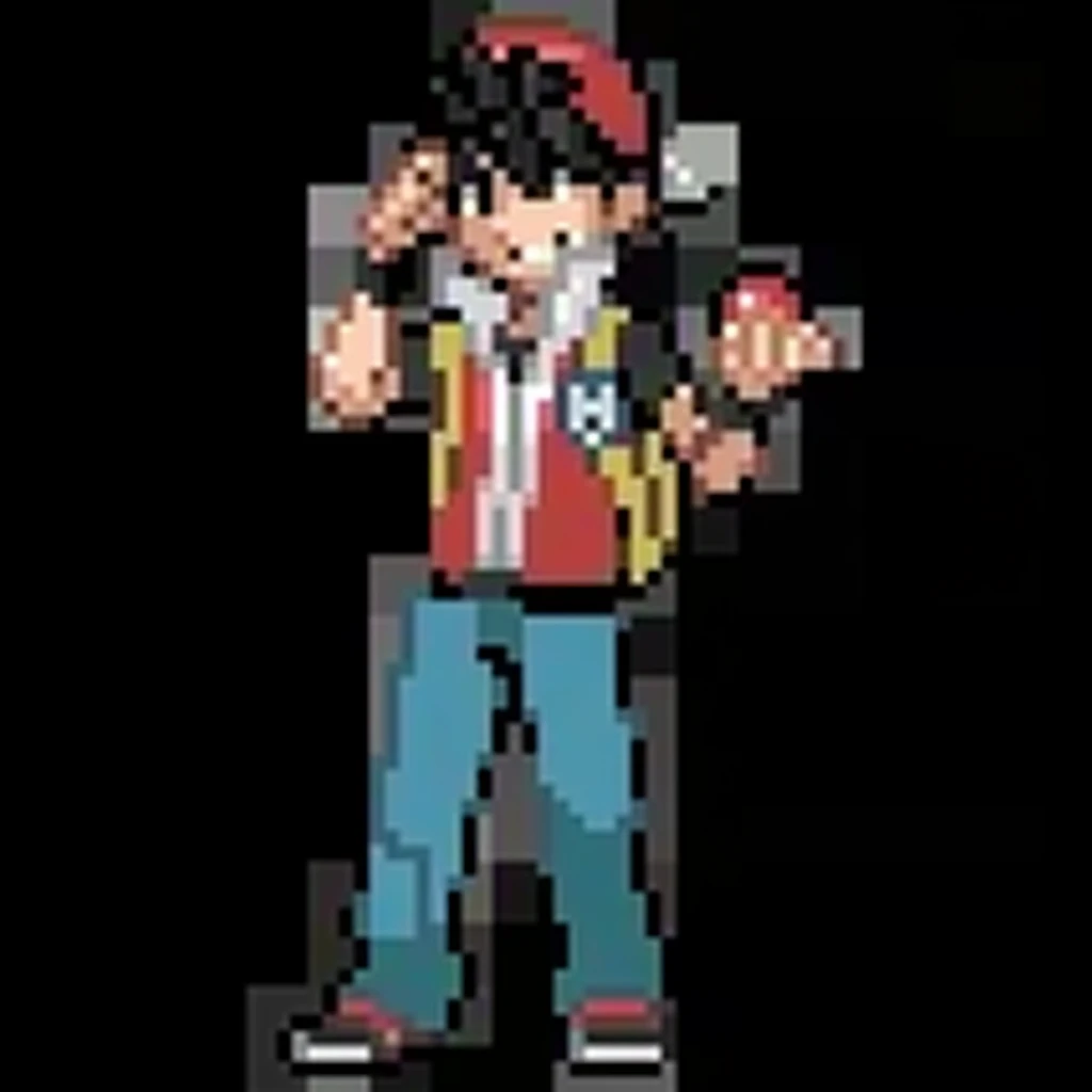 Male pokemon trainer, cool looking guy simple background - SeaArt AI