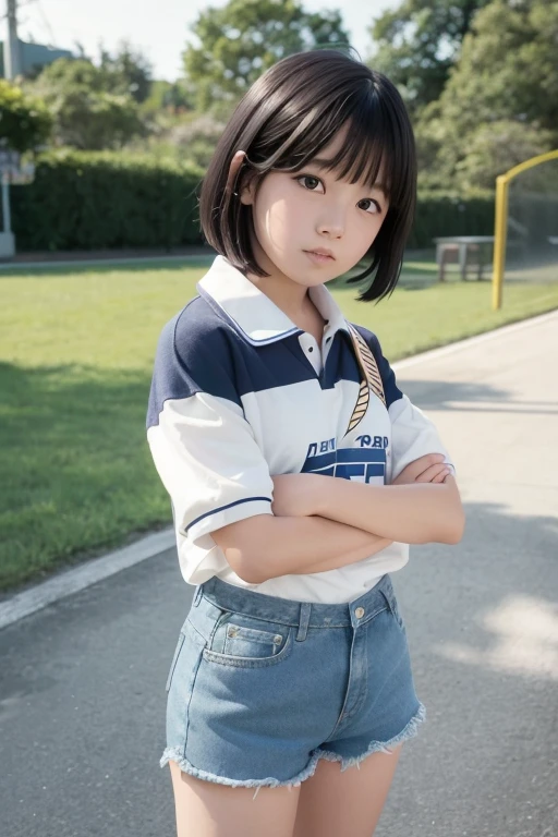 Elementary school in the 70s, A beautiful girl dressed up in the 70s ...