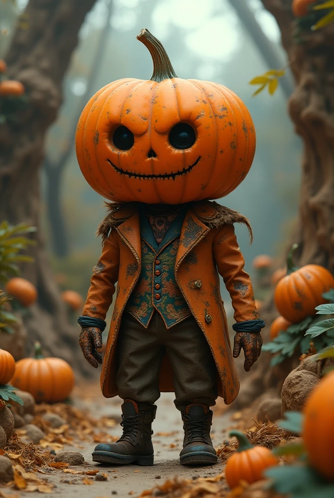 A humanoid pumpkin in Alice's Wonderland, wearing clothes, Supernatural ...