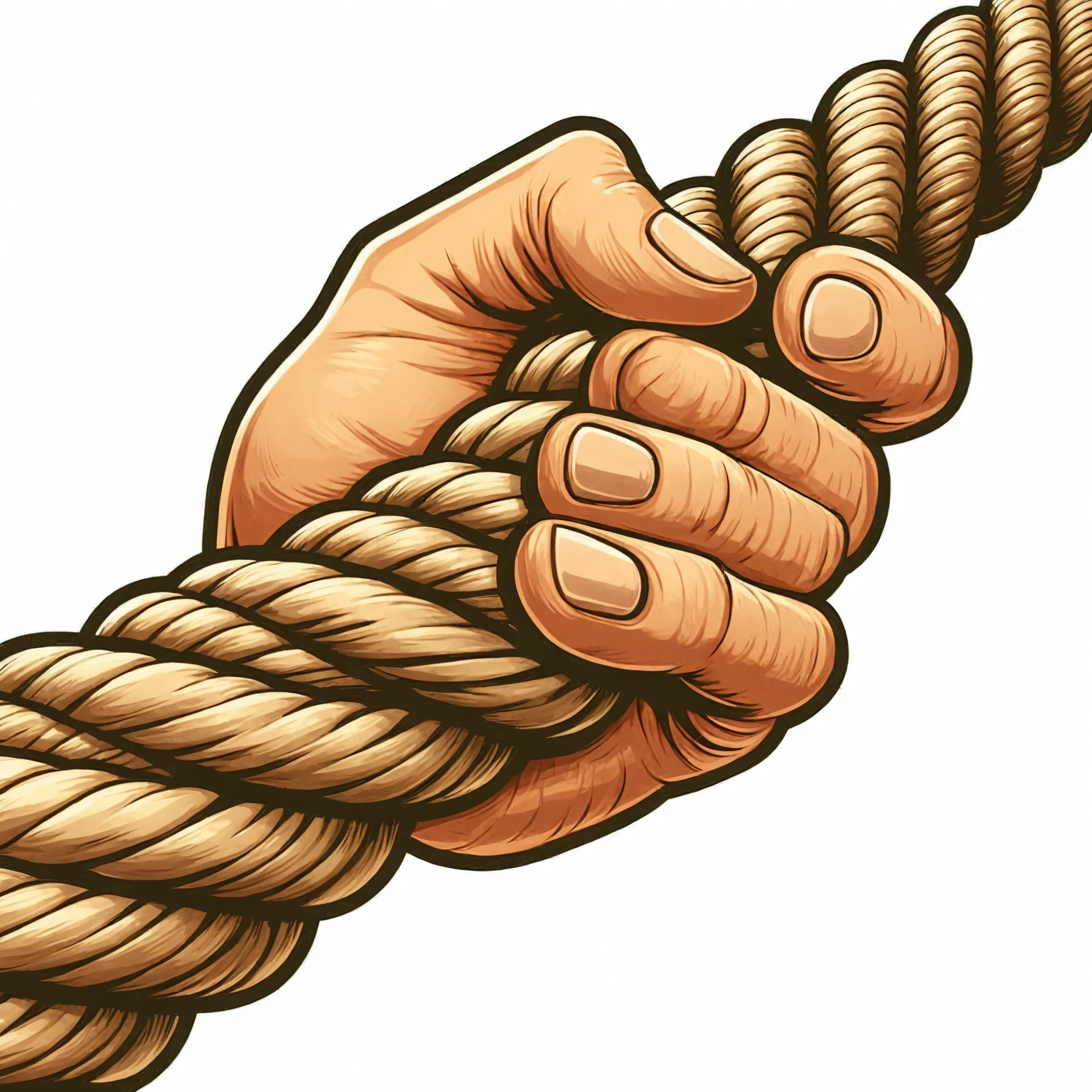A close up of a hand holding a rope with a fist, rope, hanging rope ...