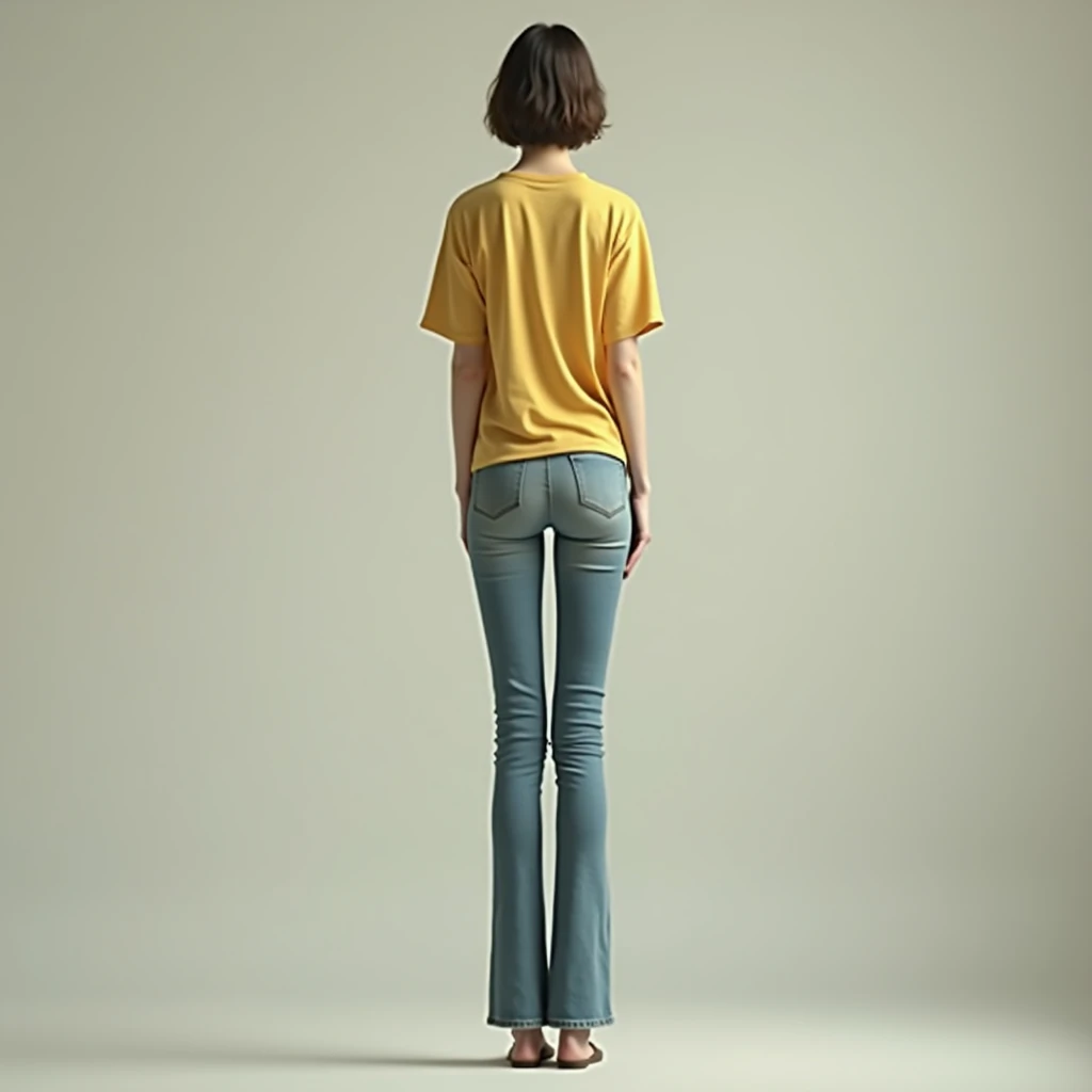 Full back view from top to bottom of a very very tall and very very ...