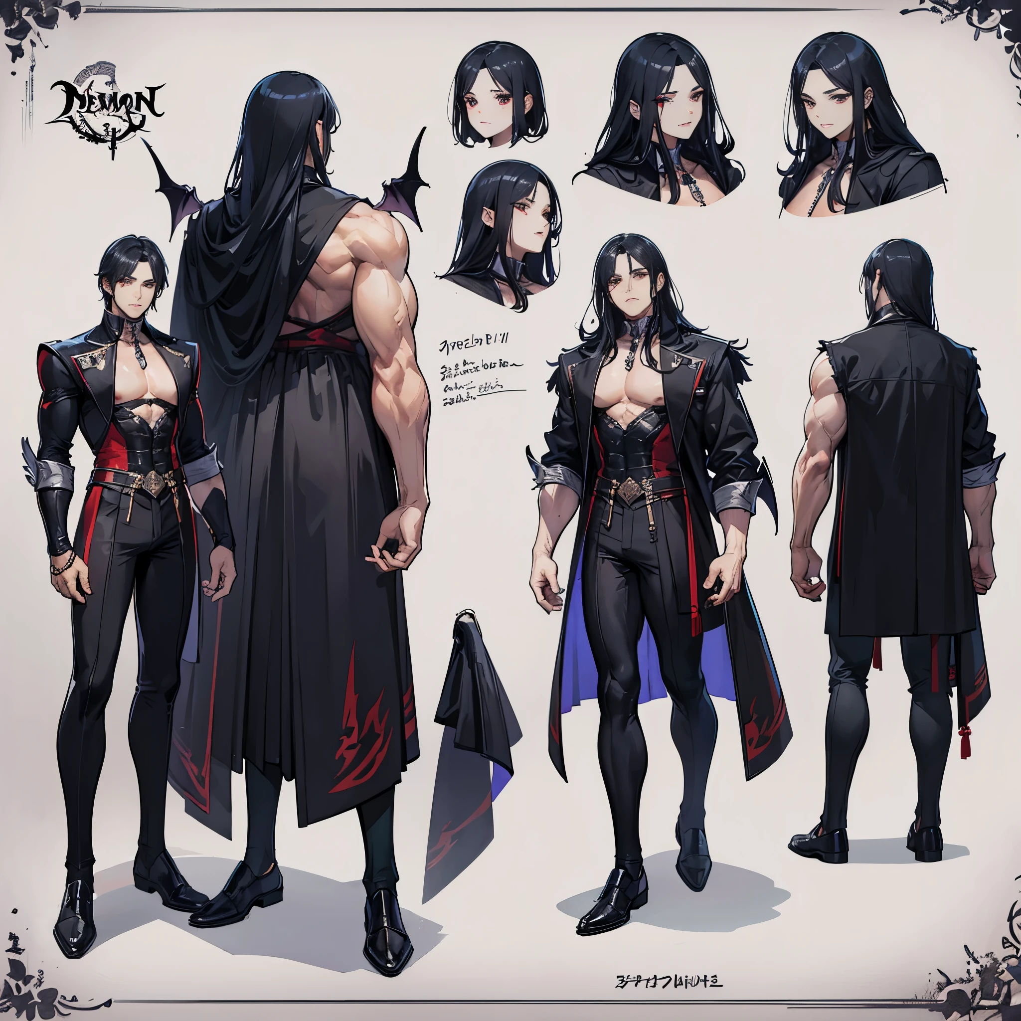 (Masterpiece, best quality), detailed, 1 man, ((character concept art ...