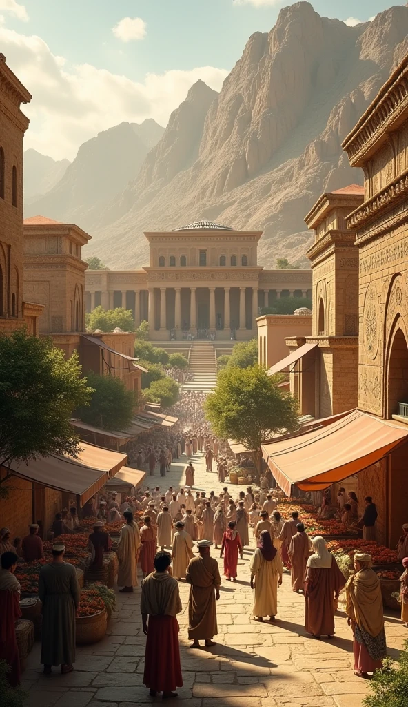 Generate an ultra-realistic 4K image of the ancient city of Pérsis ...