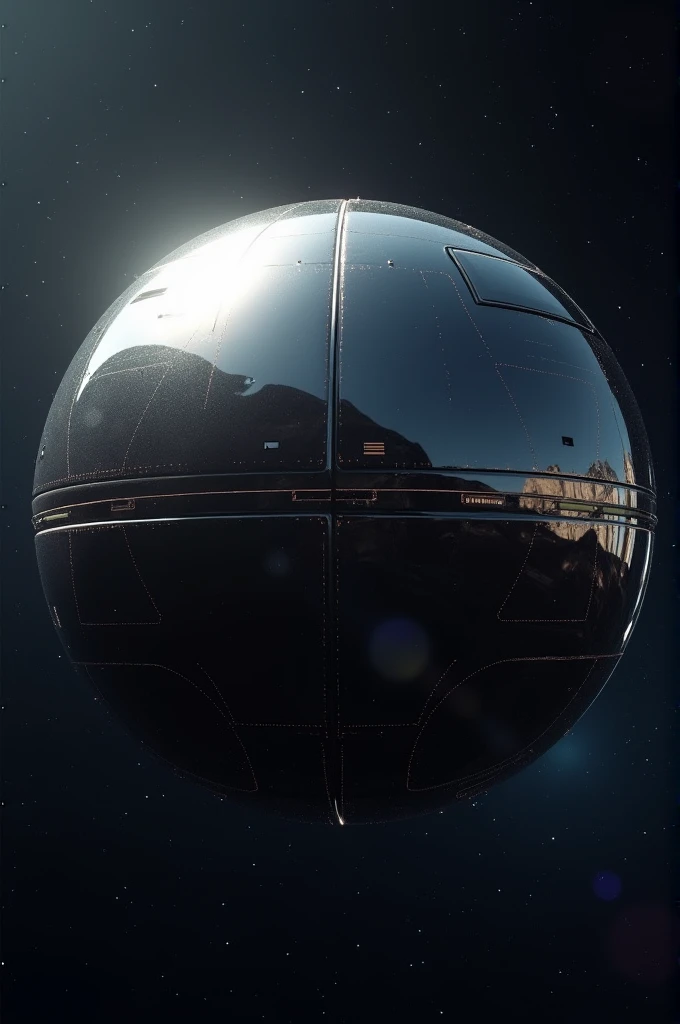 Spherical ship with a polished metallic appearance - SeaArt AI