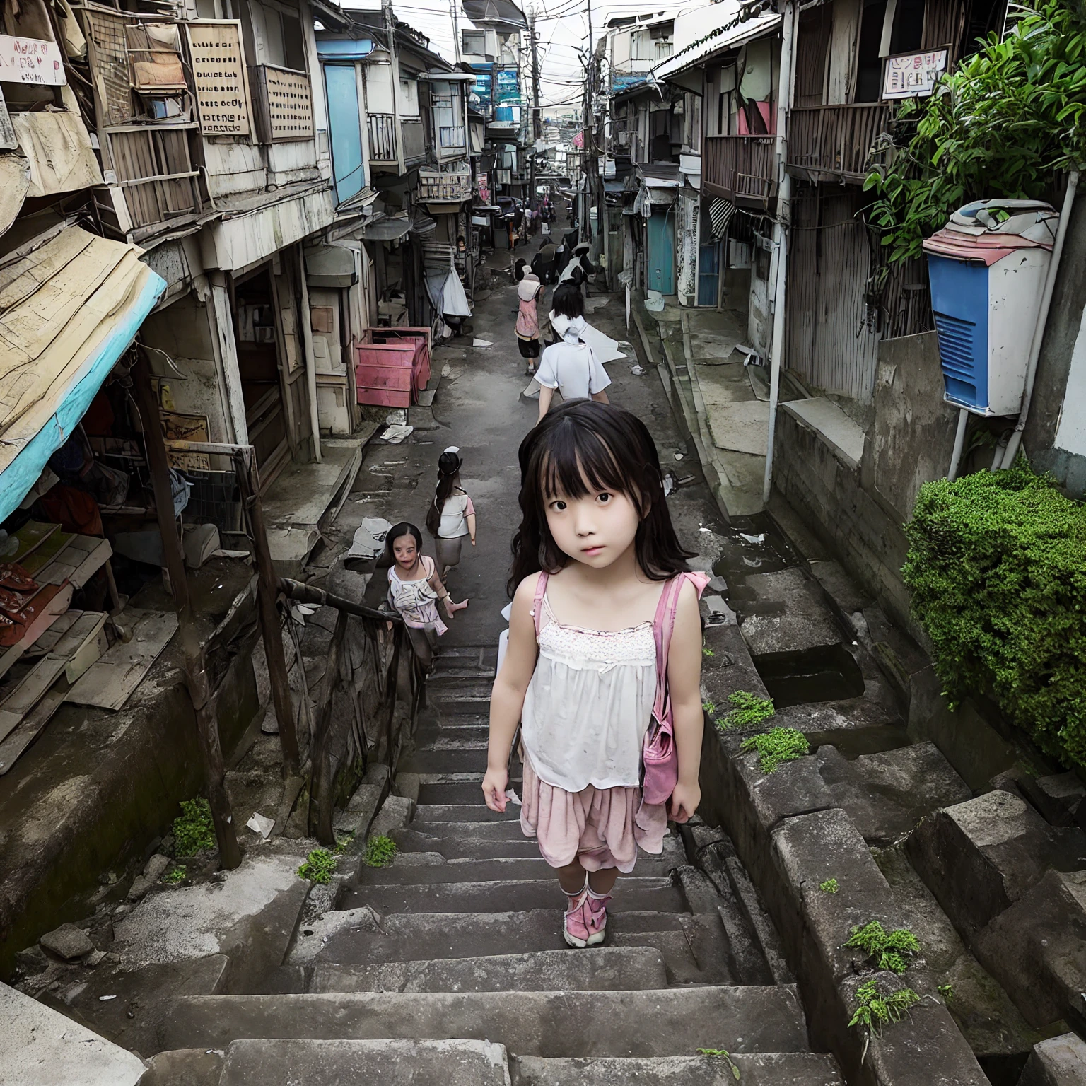 (masterpiece)、((3 girls、Girl in summer clothes 、Detailed and cute face ...