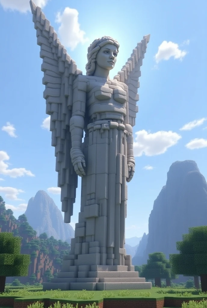 Stone statue of an angel in Minecraft and his plans for how to build it ...