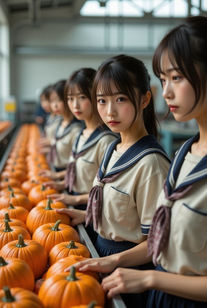 Documentary photo, photo-realistic, ultra-realistic, these clone girls ...