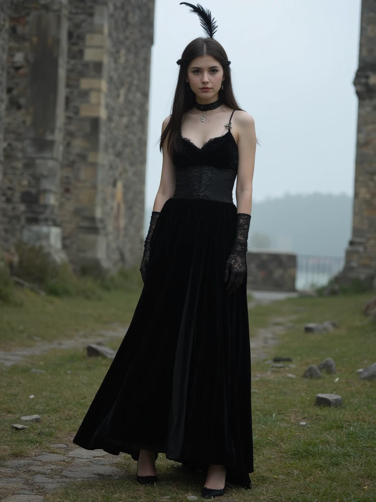 Fashion photography, gothic fashion, young eastern european female ...