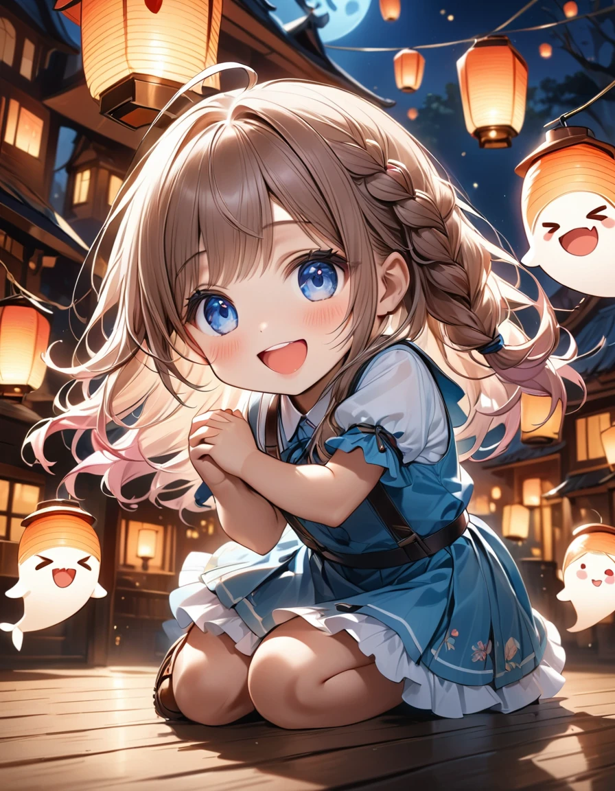 (( lie on the floor:1.3)、(Prone:1.2))、 (( one girl playing pranks ...