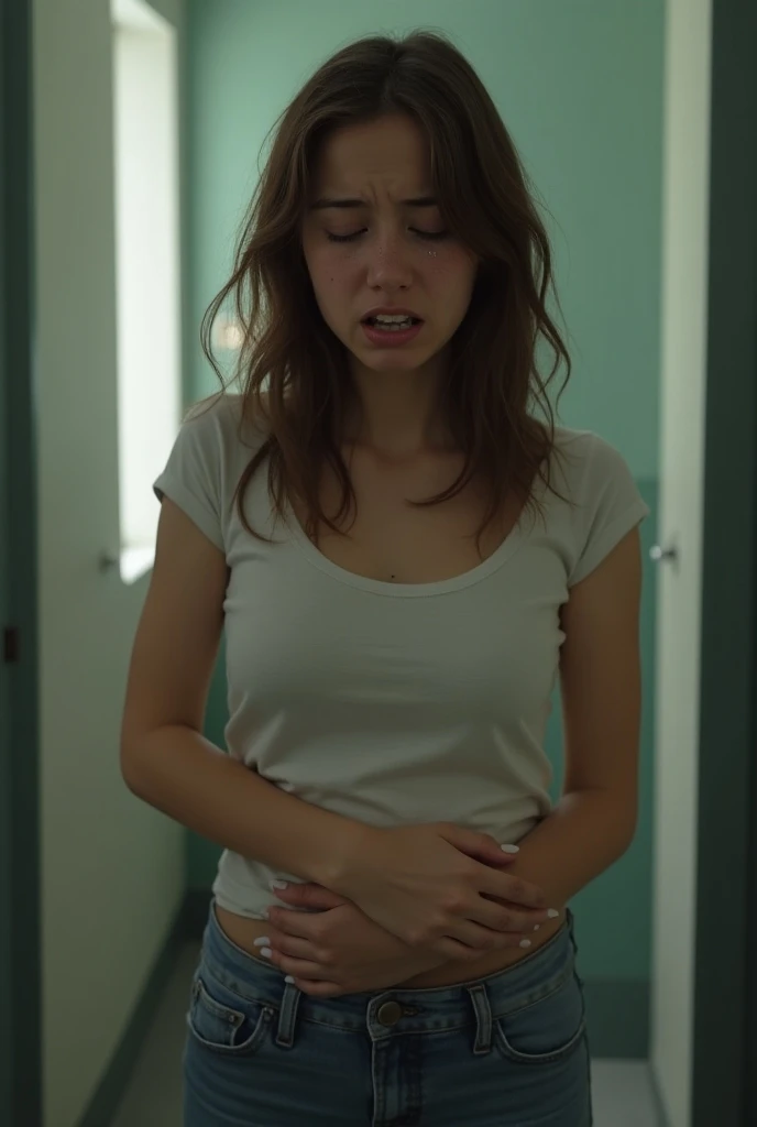 Female student having diarrhea - SeaArt AI