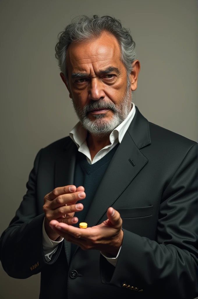 President Lula with a pill in his hand - SeaArt AI