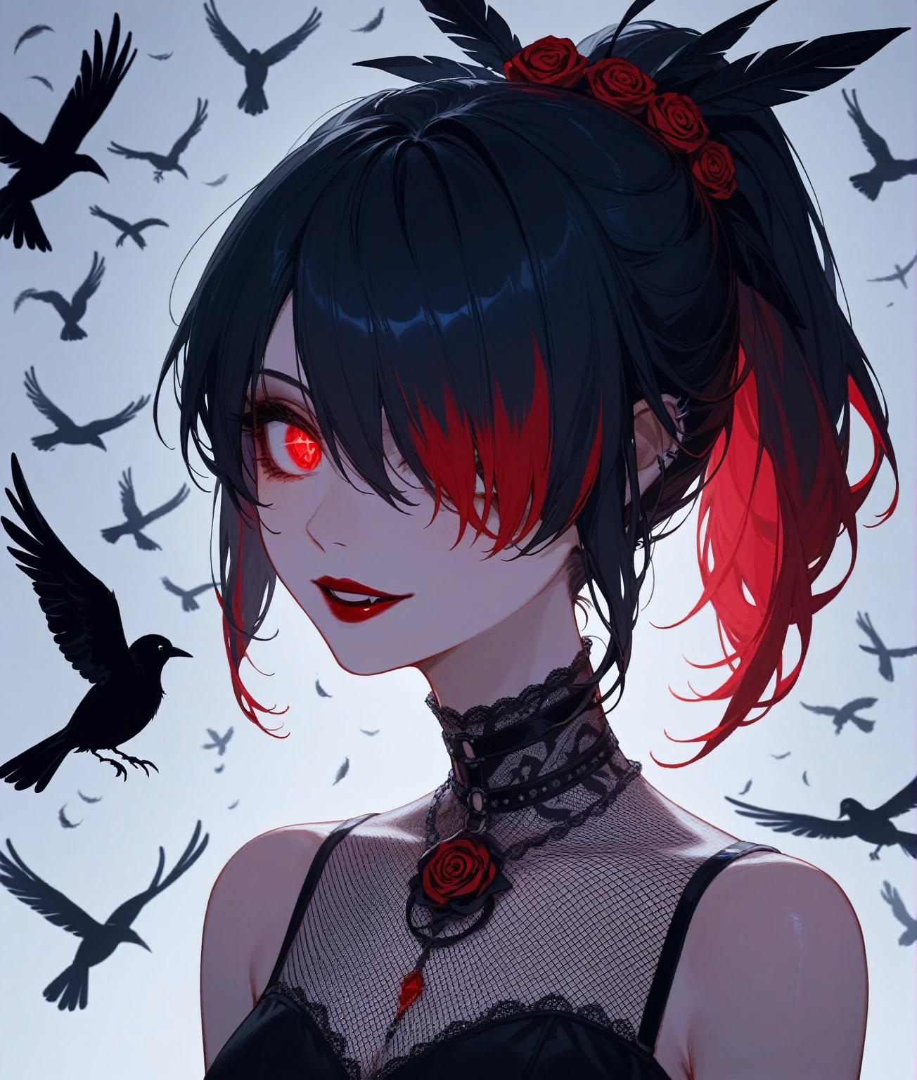 1girl,Dark fantasy,dark atmosphere，gothic fashion，bright colors - SeaArt AI