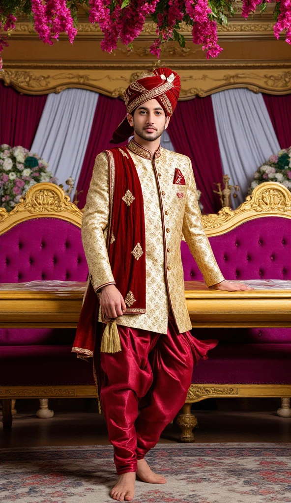 A Sexy indian male model,with fair white skin colour, wearing wedding ...