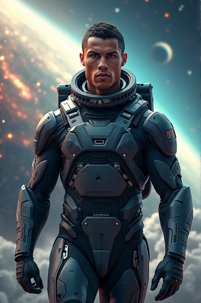 Cristiano Ronaldo in a space suit - SeaArt AI