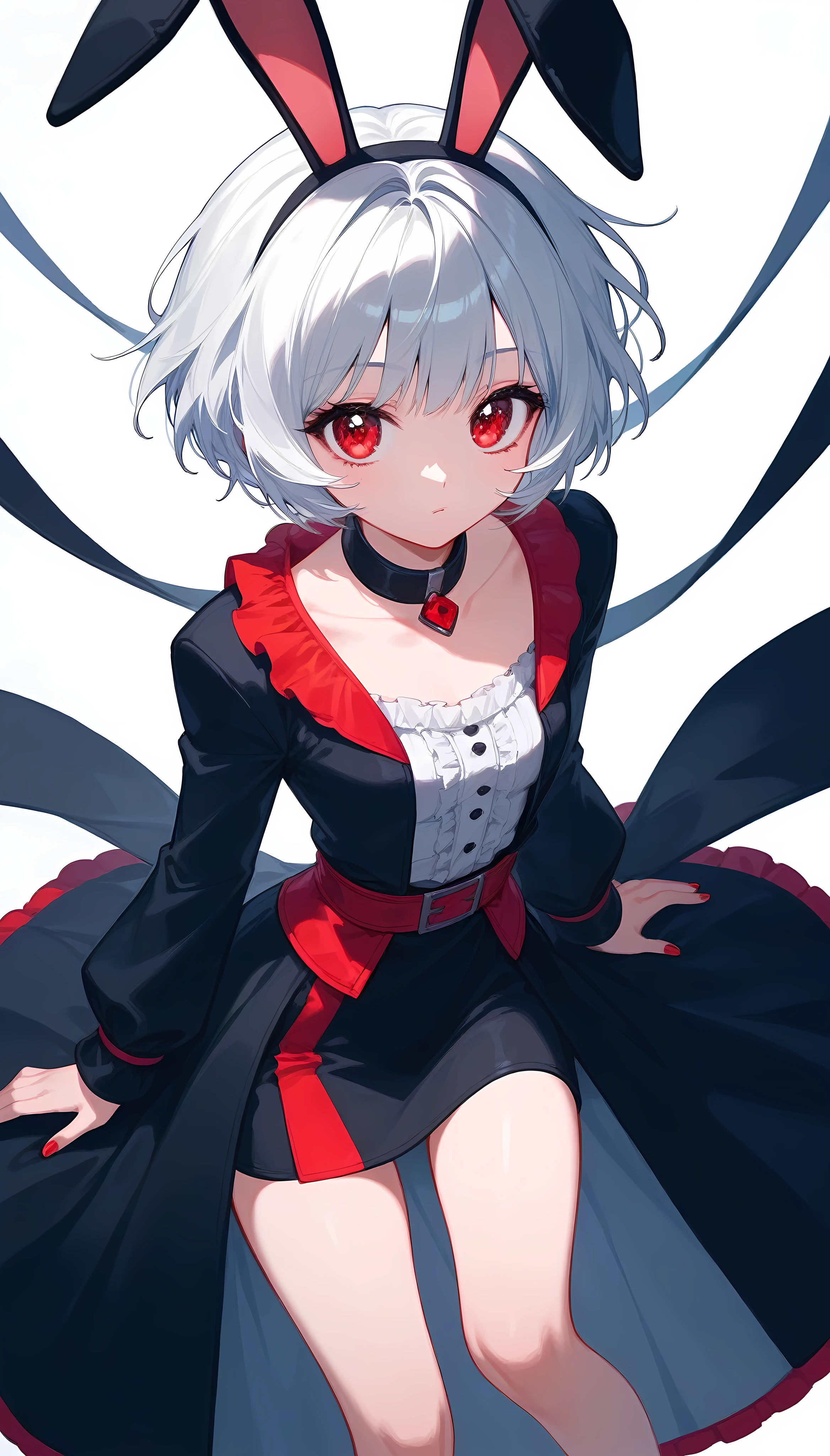 Fantastic chill art, retro cute antique punk , Clear red eyes - SeaArt AI