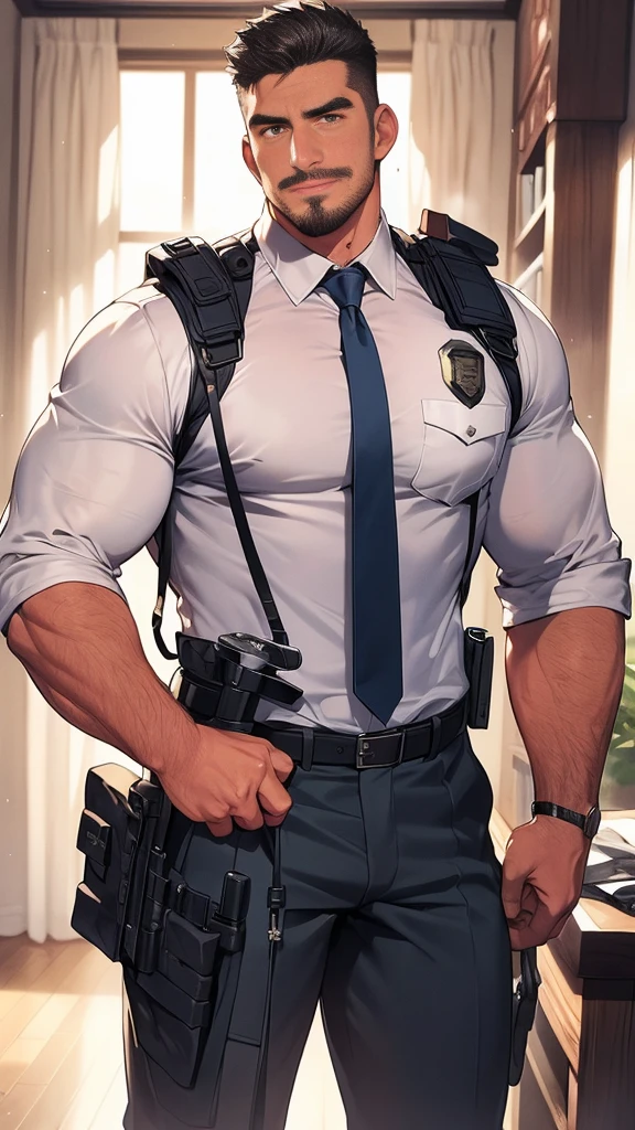 Photography, best quality, high resolution, male focus, a cop workin ...