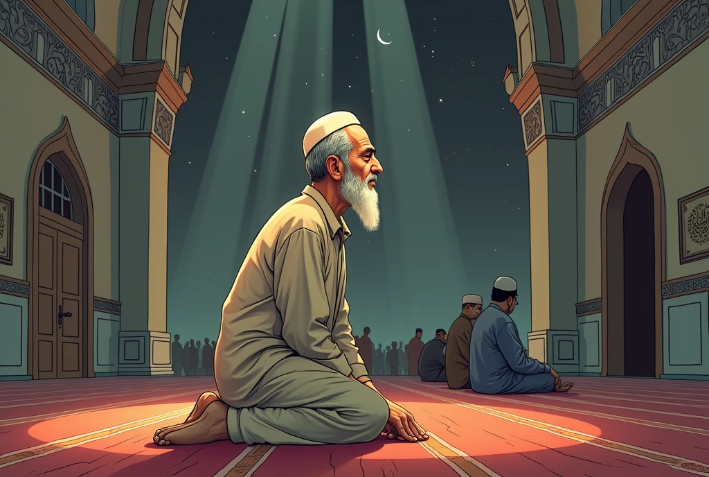 Muslim man death in fajar prayer in majith .”cartoon illustration ...