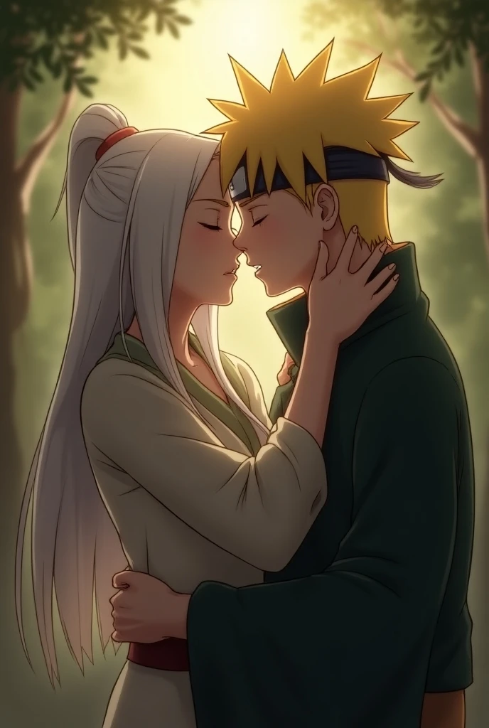 Tsunade kissing naruto - SeaArt AI