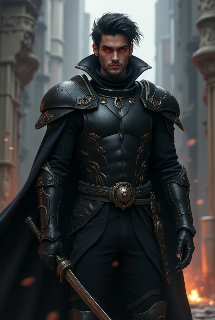 *Kael* - Physicist : 1.90m, black hair , red eyes, stunning build ...