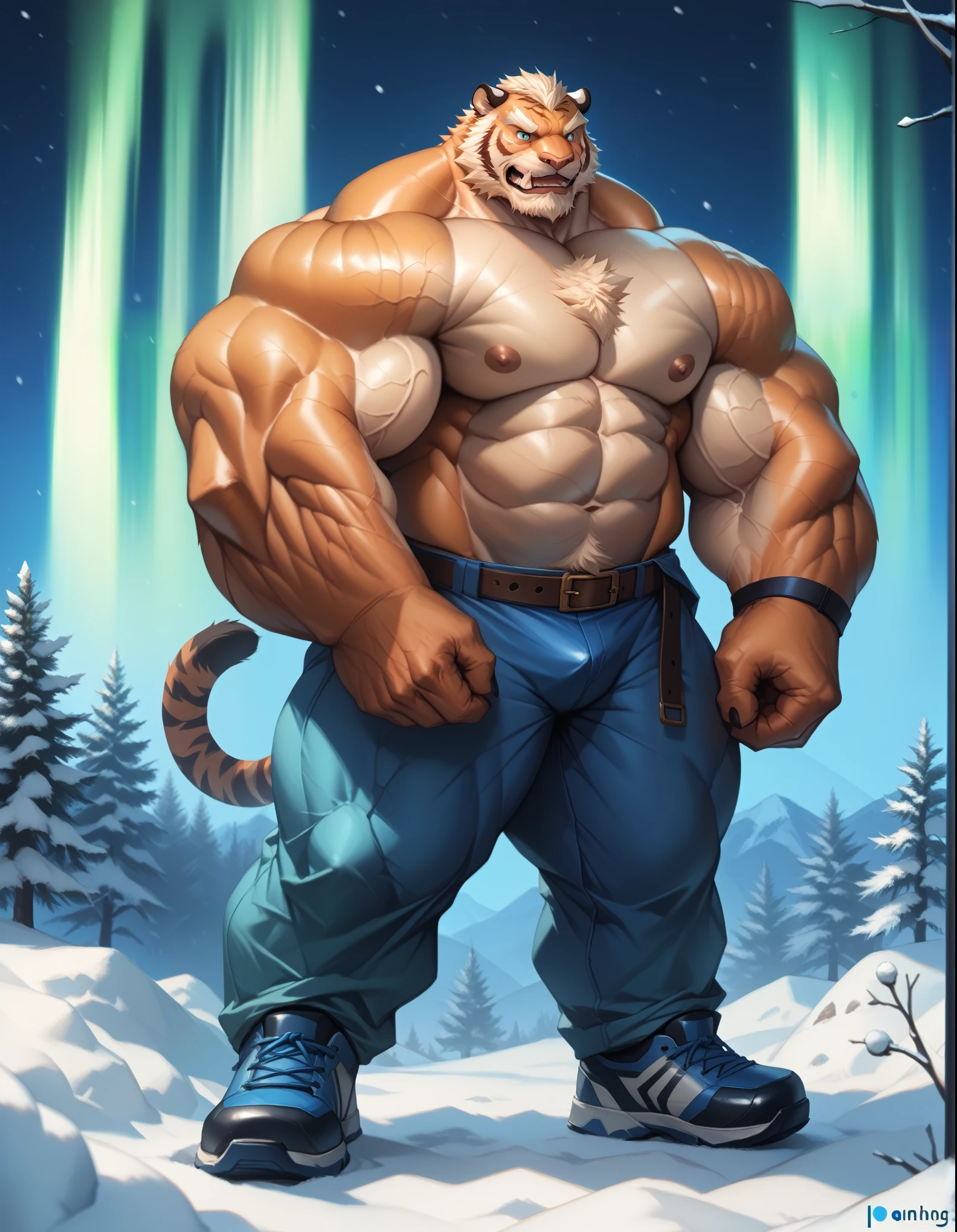 Lindong, semirealistic:1.3, solo, 1boy, snow, Atlantic, night - SeaArt AI