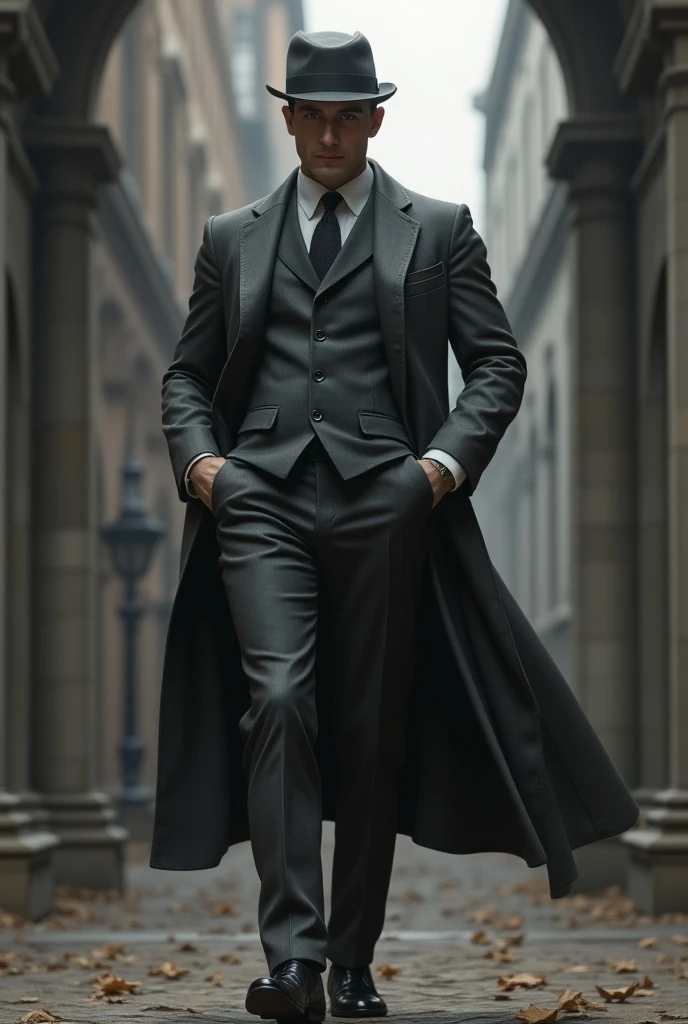 Create a breathtaking hyperrealistic marble statue of Tommy Shelby as ...