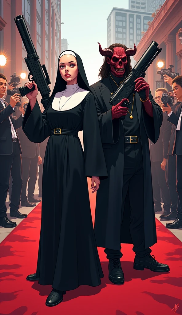 SeaArt AIで作成されたnun and demon